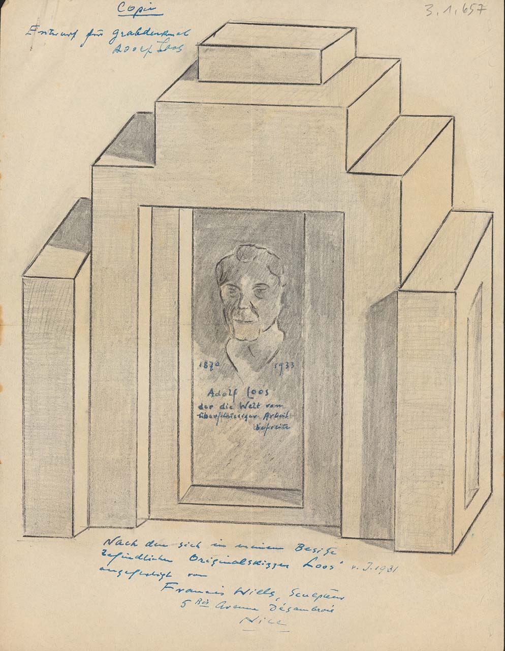 Entwarf Adolf Loos sein eigenes Ehrengrab? - MAK Blog